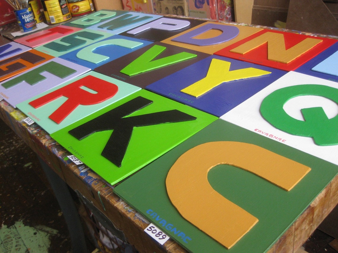 Knockout / Original K Painting / This Letter Kicks It Out | Etsy