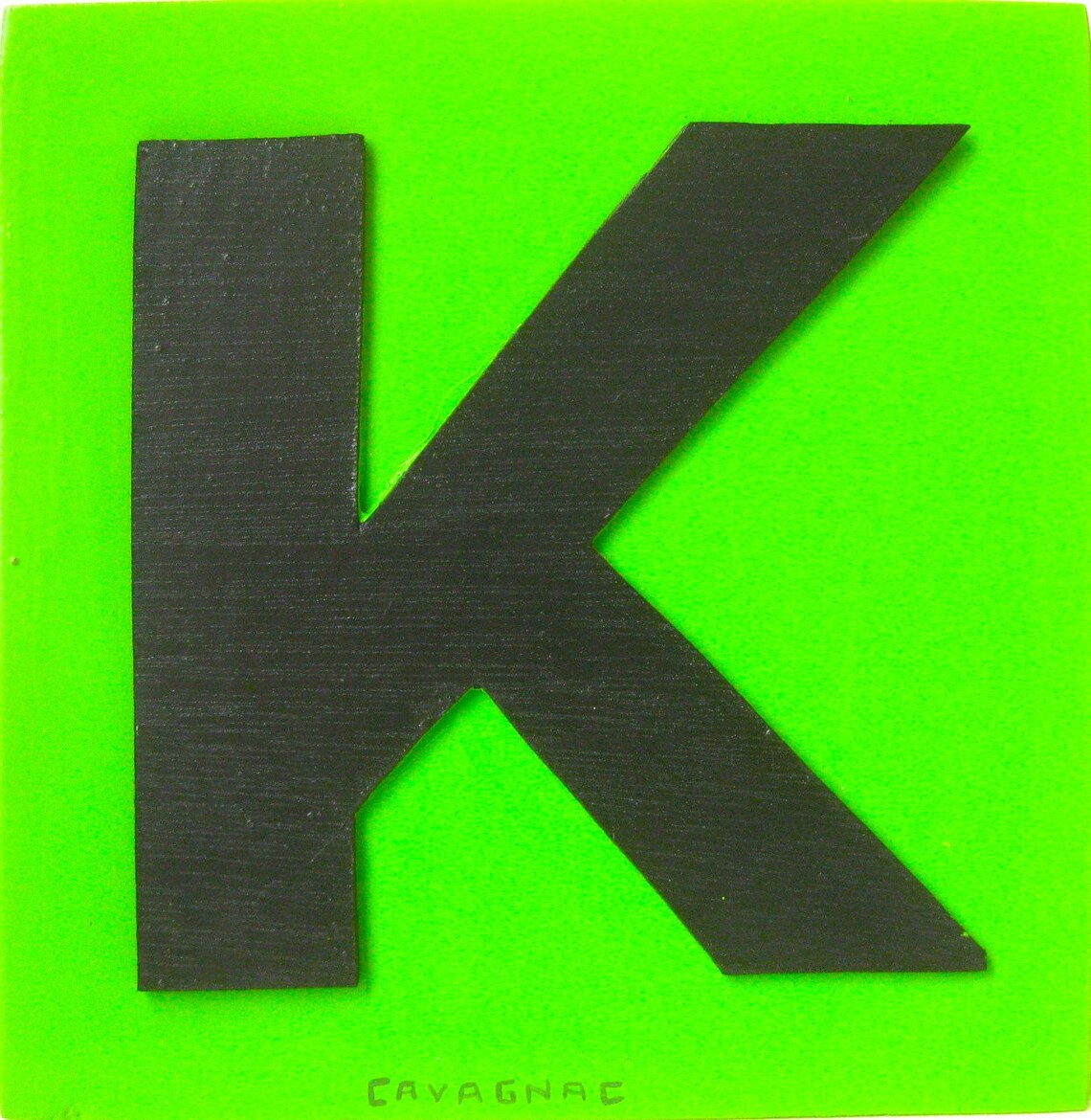 Knockout / Original K Painting / This Letter Kicks It Out | Etsy