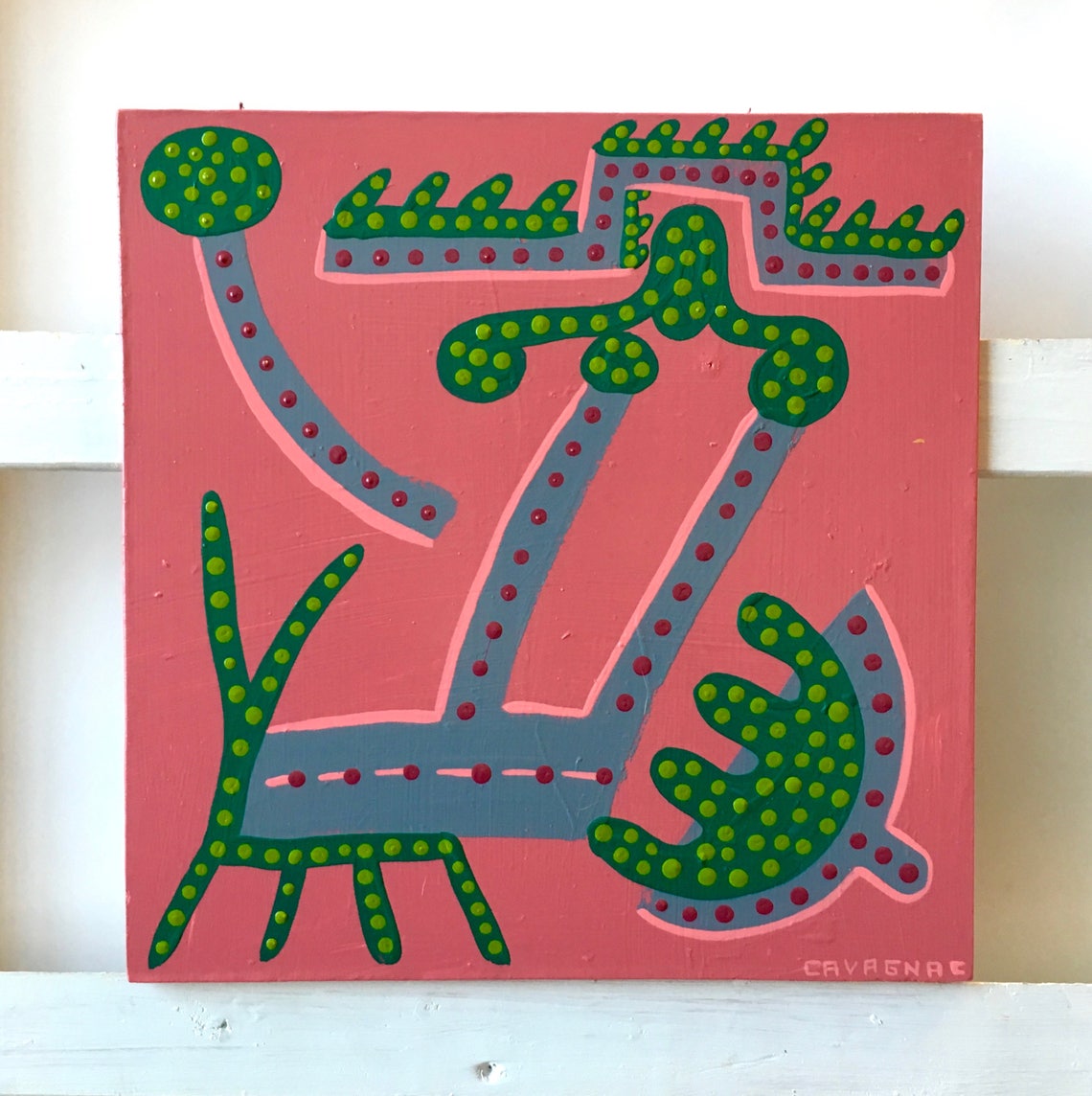 Free Walkin' / Original Painting / Abstract Dot-scape / | Etsy