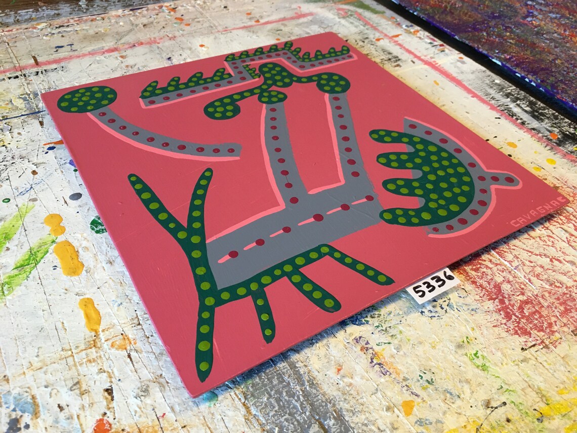 Free Walkin' / Original Painting / Abstract Dot-scape / | Etsy