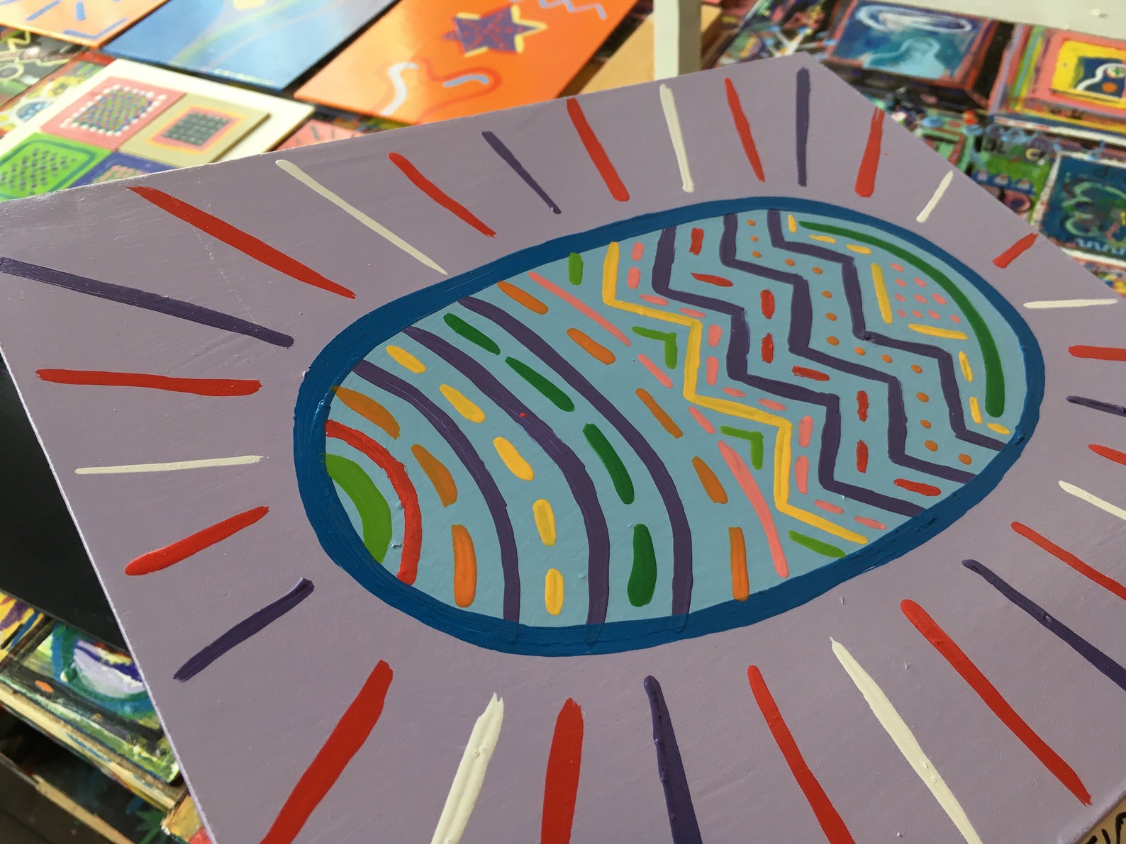 Easy to Ovoid / Original Painting / Decorated Egg Stone Type Thing ...