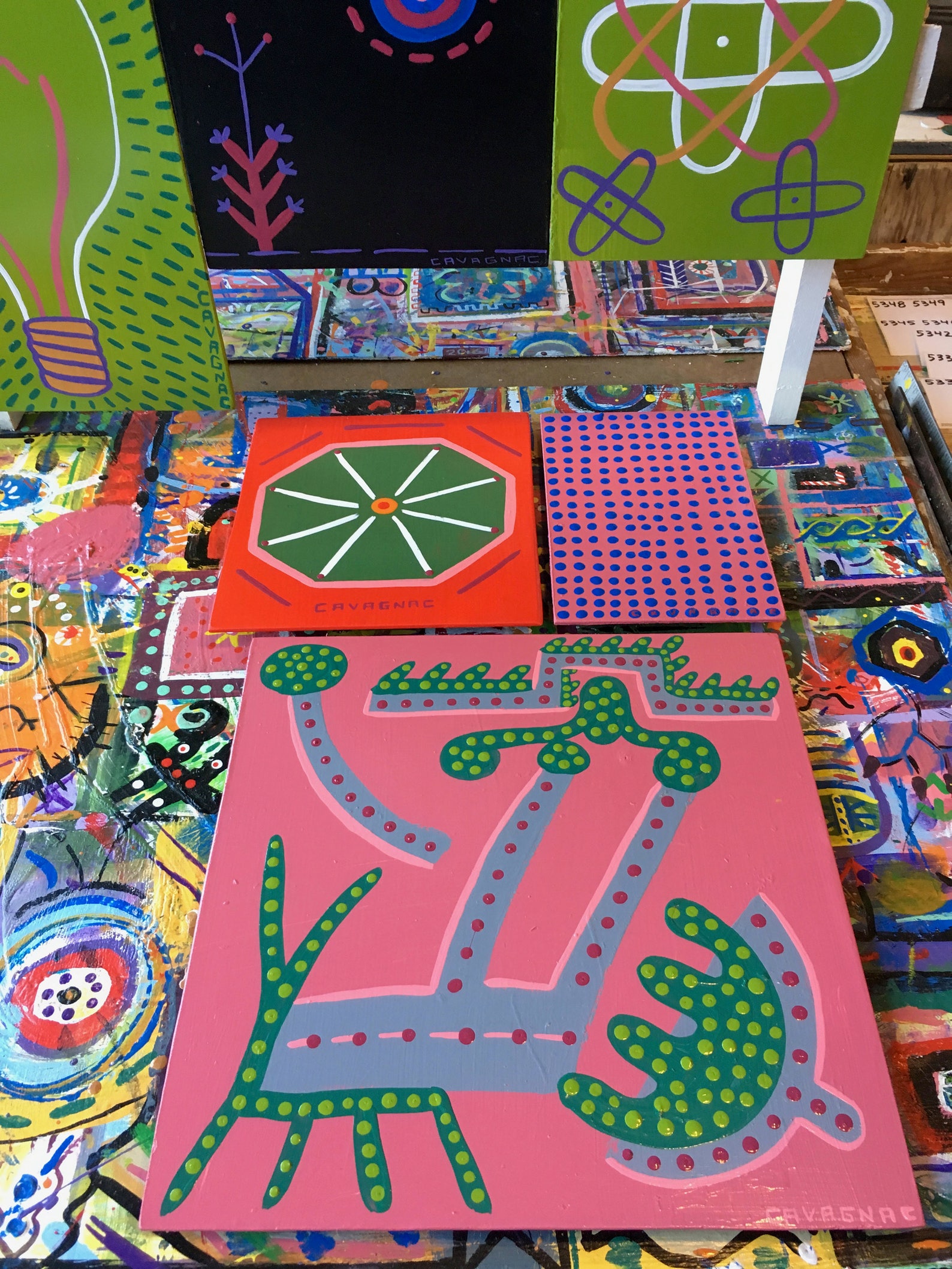 Free Walkin' / Original Painting / Abstract Dot-scape / | Etsy