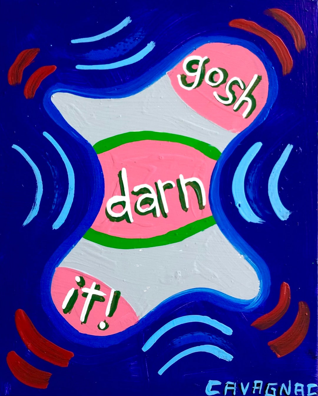 Classic Outburst / Original Painting / Gosh Darn It / 6289 - Etsy