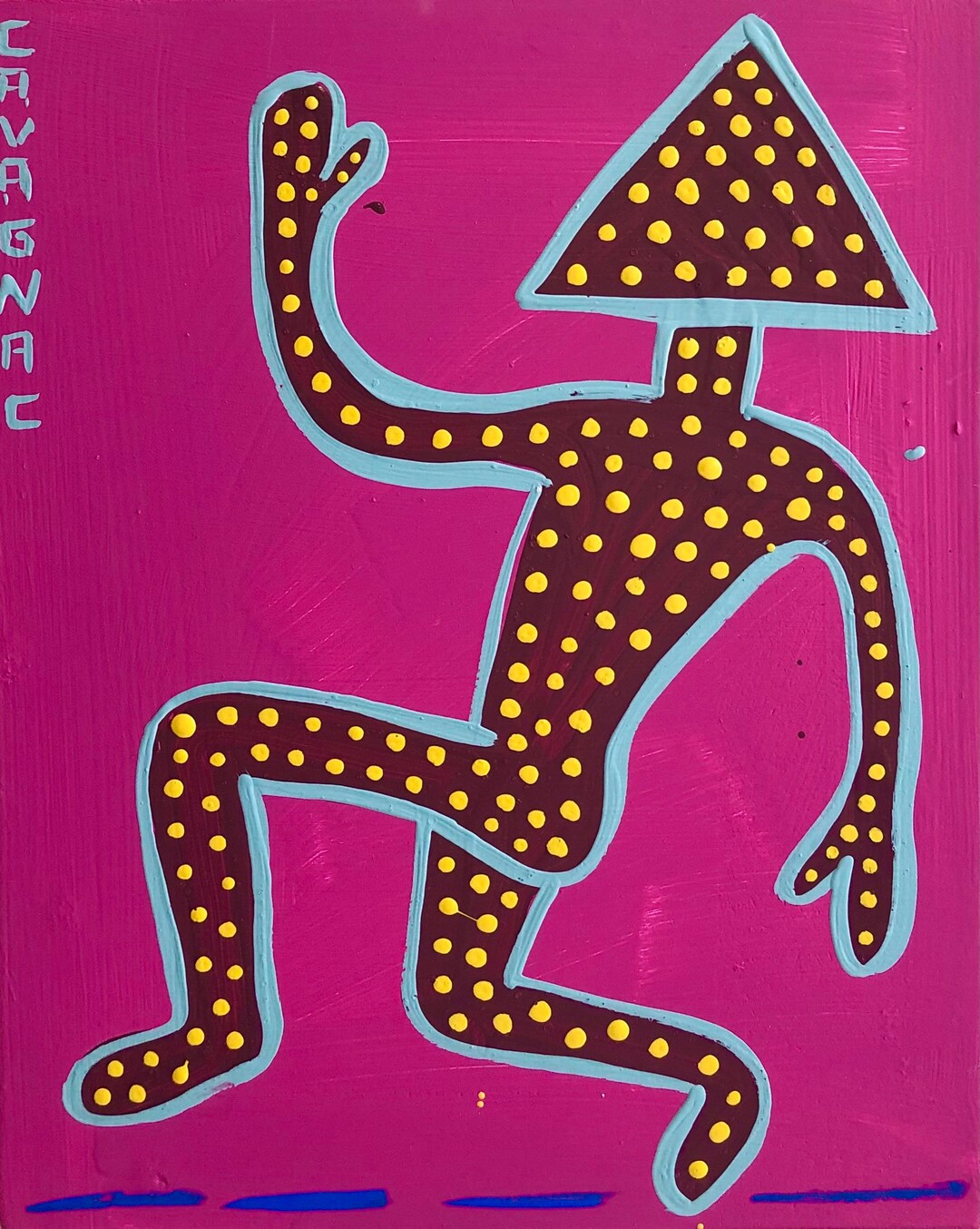 Never Looks Down / Triangle / Pyramid / Original Painting / 6374 - Etsy