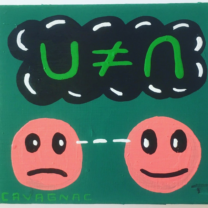 Together or Separate? / Original Painting / Happy Face / Sad Face ...