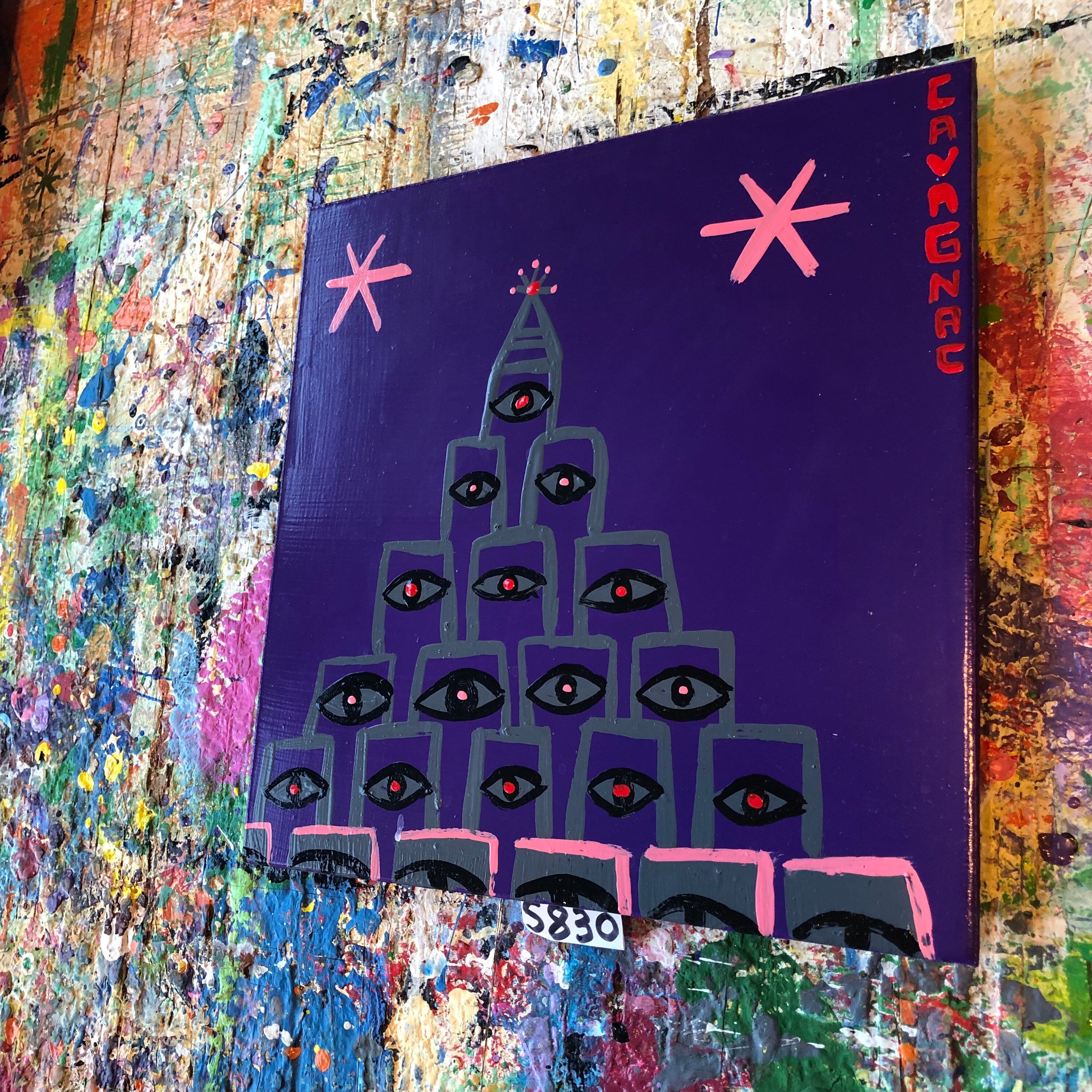 Eyeful Tower / Original Painting / Large Stack of Seers / 5830 - Etsy