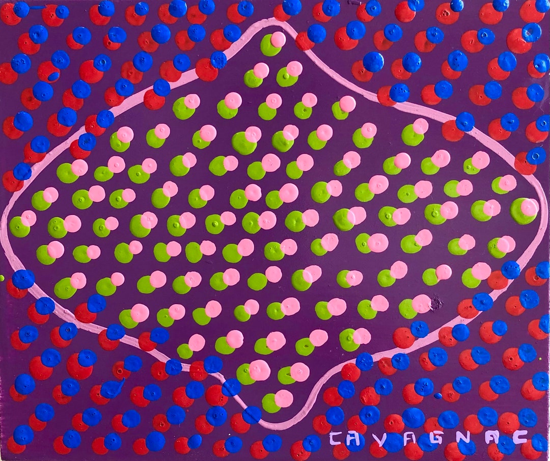 Single Seeing Double / Original Dot Matrix Painting / 6131 - Etsy