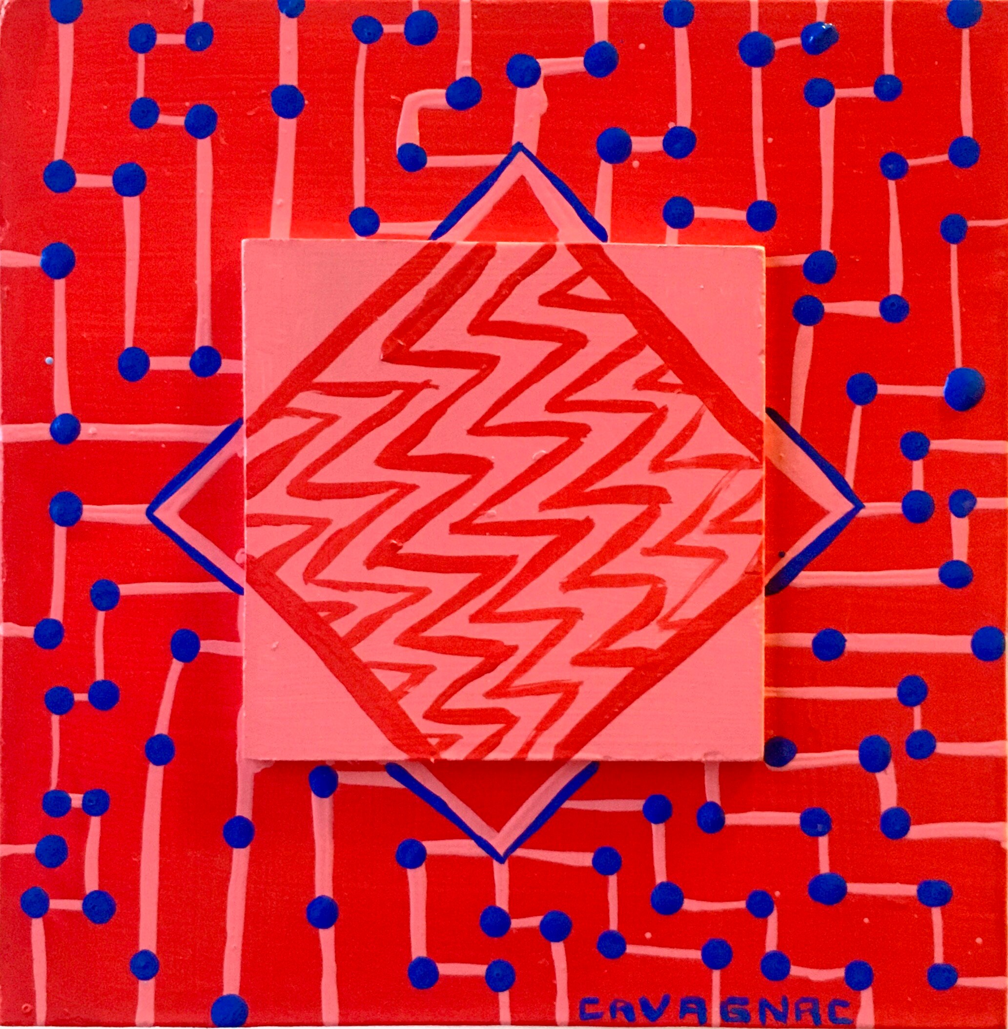 Learn to Live With It / Original Painting / Red Pink Two-piece | Etsy