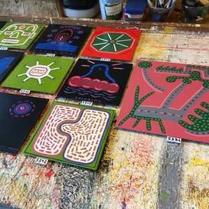 Free Walkin' / Original Painting / Abstract Dot-scape / 5336 - Etsy