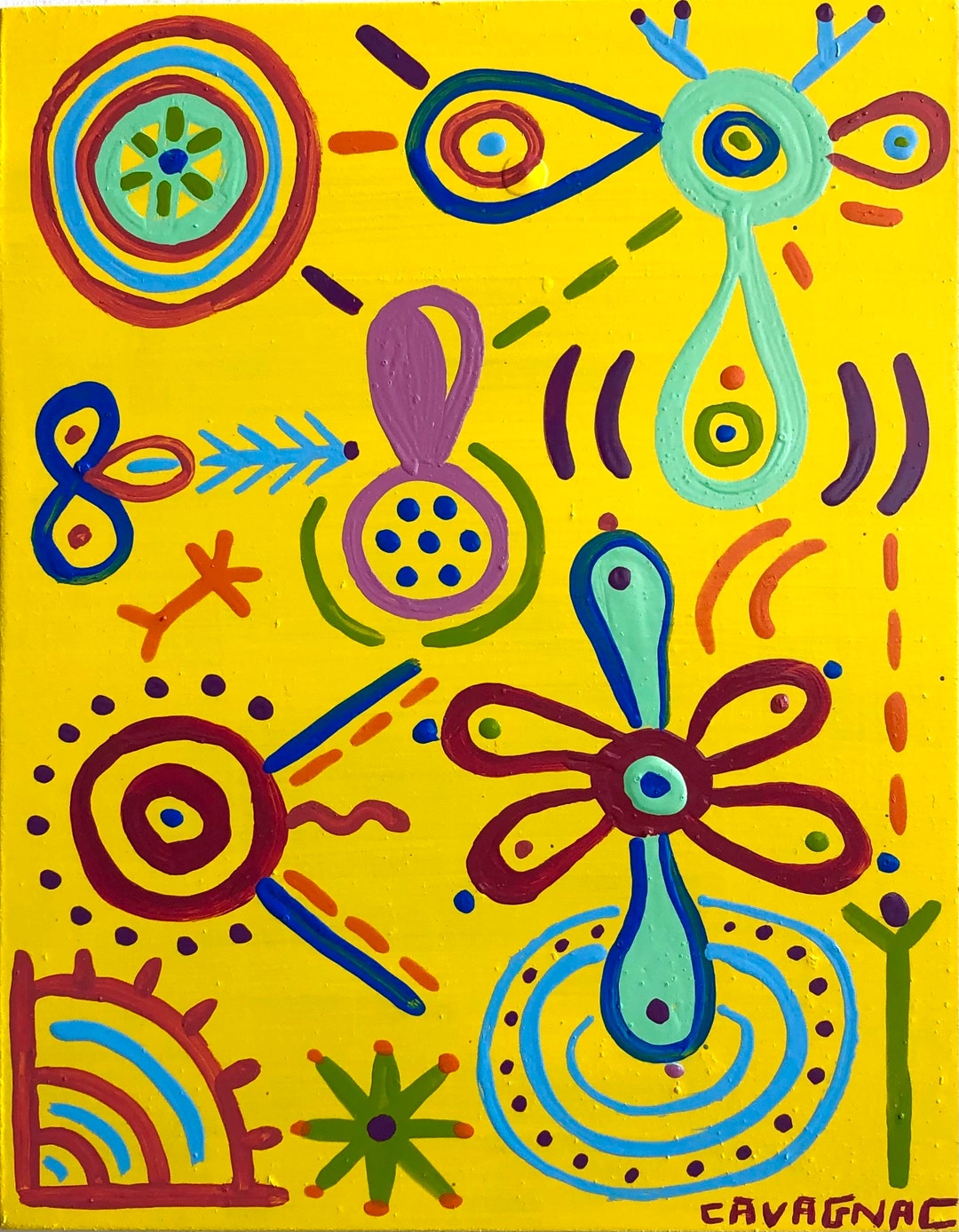 Colorful Conversation / Original Rainbow Talk Painting / 6150 - Etsy