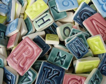 Ceramic tile letters | Etsy