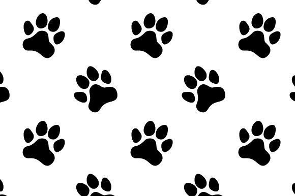Dog Paw Print Seamless Pattern - Etsy