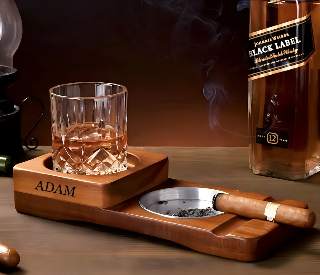 Personalized Cigar and Whiskey Tray Customized Engraving Personal ...