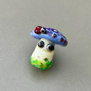 Happy Toadstool Rainbow Ladybug Mushroom Lampwork Focal Bead - Etsy