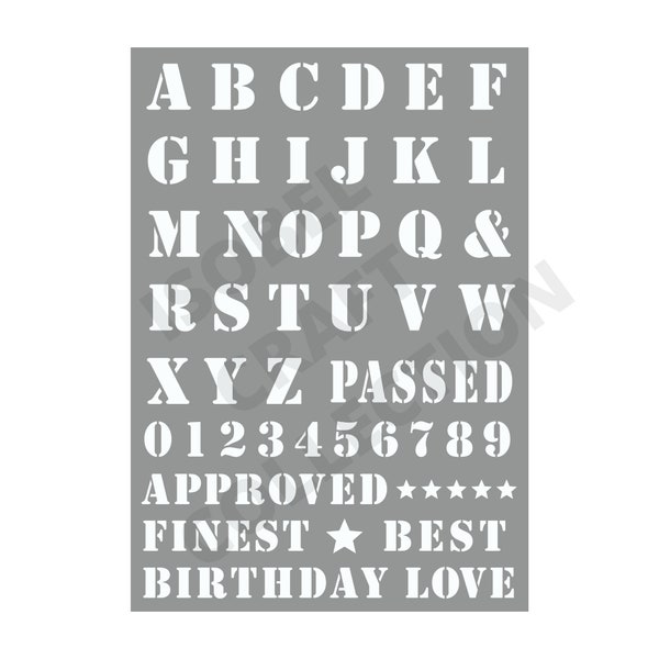 Reusable Alphabet Stencils - Etsy UK