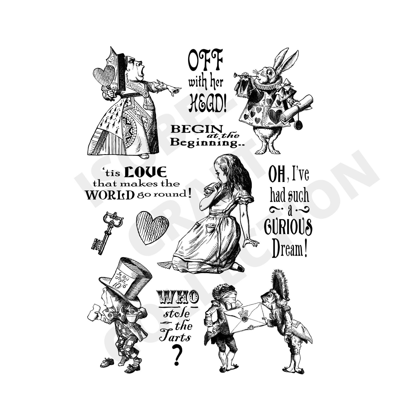 LARGE Alice in Wonderland Part 2 STAMP Set A5 Photopolymer - Etsy UK