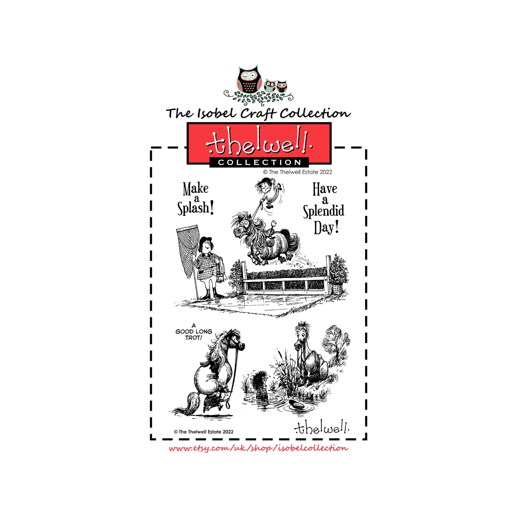 Part 2 THELWELL Clear Stamp Set Polymer Thelwell HORSE - Etsy