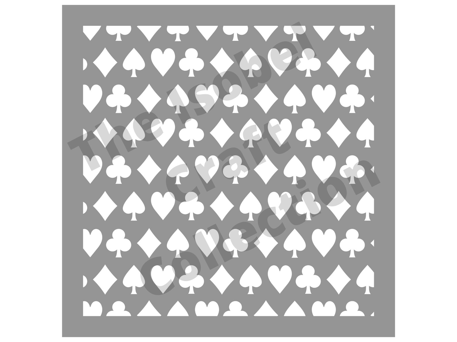 Playing Card Suits STENCIL, 6 X 6 Stencil, Spades, Clubs, Hearts and ...