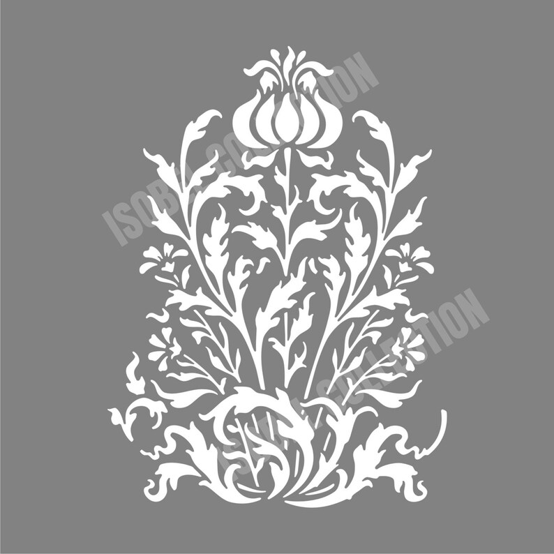 Thistle STENCIL Art Nouveau SCOTTISH FLOWER Stencil - Etsy