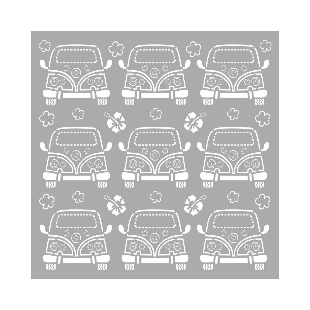 Camper Van STENCIL, Home Decor Craft Stencil, Campervan Reusable ...