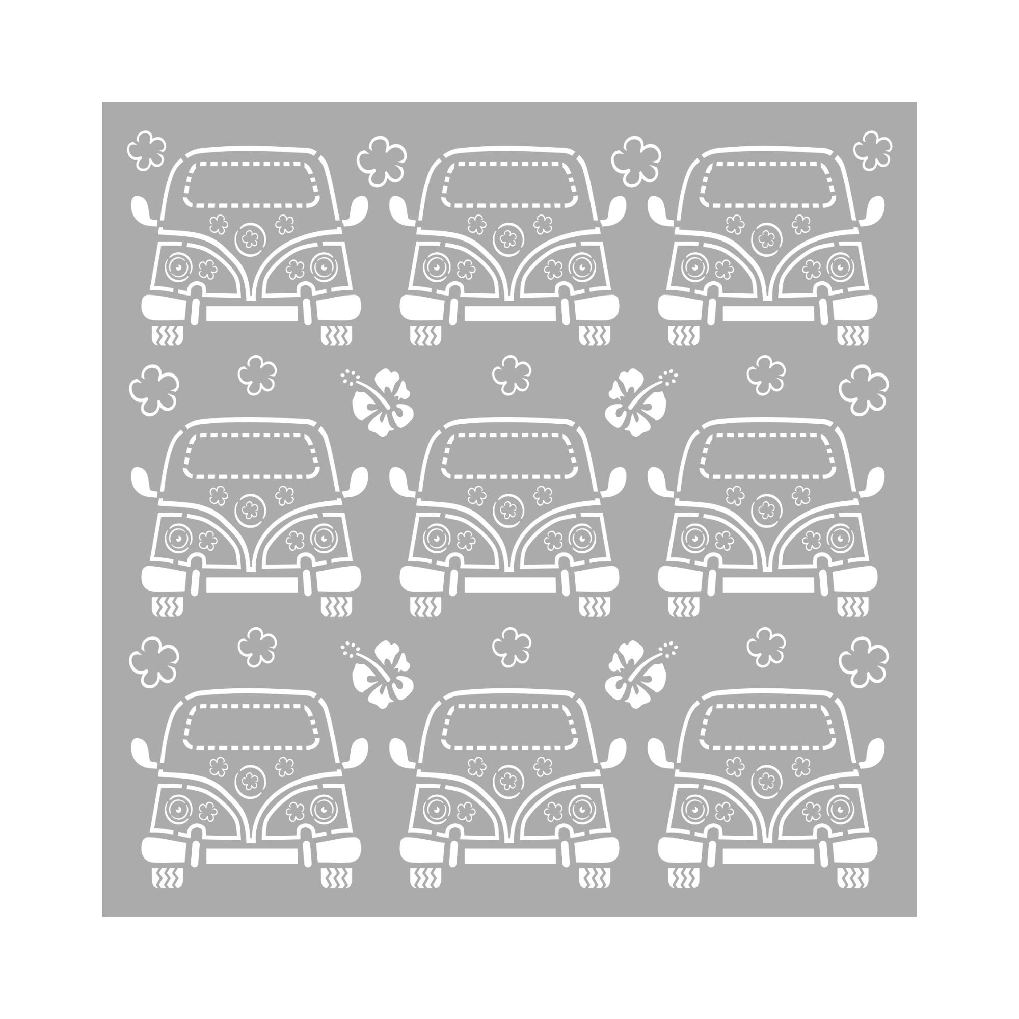 Camper Van STENCIL, Home Decor Craft Stencil, Campervan Reusable ...