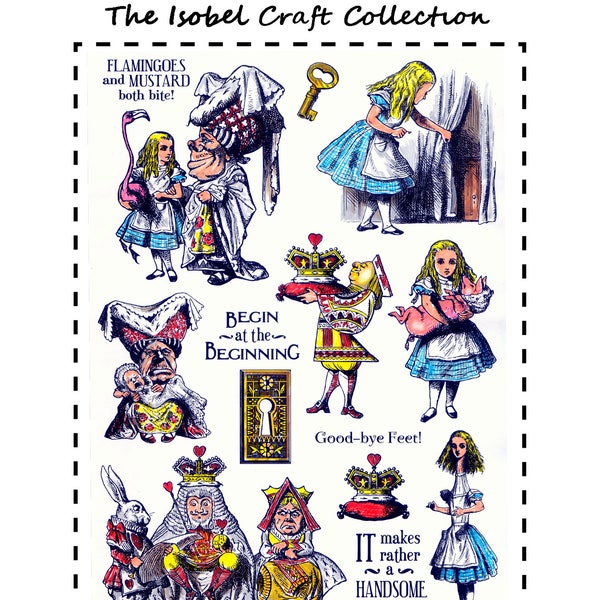 Alice in Wonderland Clear Stickers - Etsy