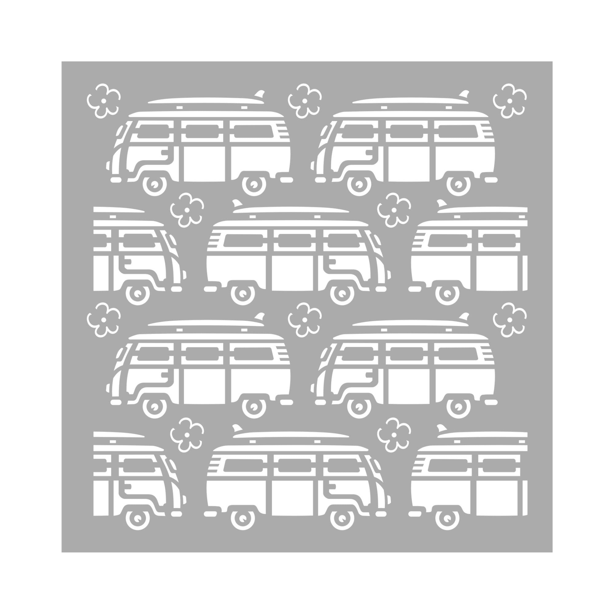 Camper Van STENCIL, Home Decor Craft Stencil, Campervan Reusable ...