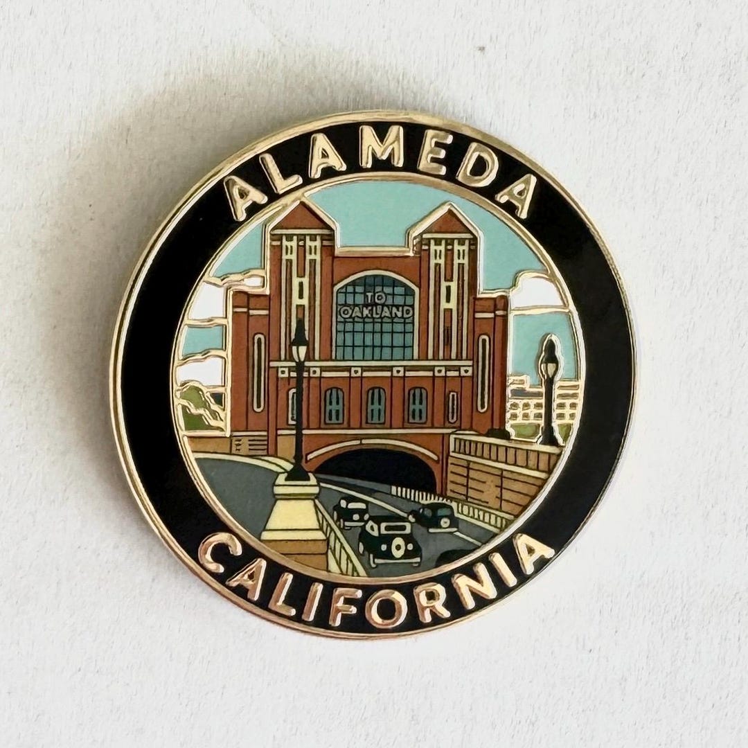 Alameda California Enamel Pin - Etsy