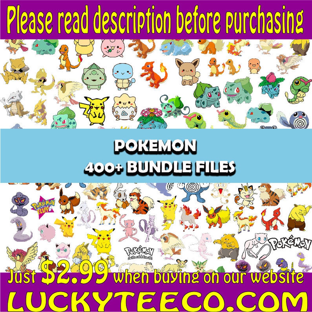 Pokemon PNG and Pokemon SVG Bundle, Pokemon Layered Svg, Pokemon Vector ...