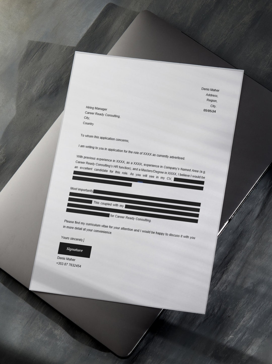 2024 Cover Letter Template for Students / Graduates, Tidy, Well ...