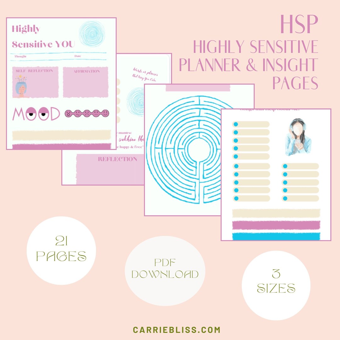 NEW 21-page Highly Sensitive People Worksheets Highly Sensitive People ...