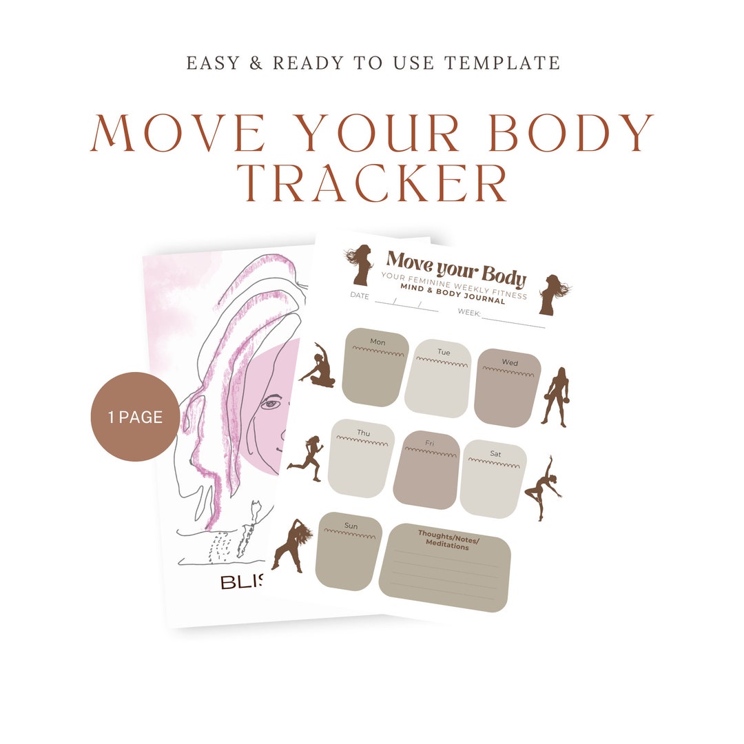 Move Your Body Journal Page * Mind Body Journal Page * Mind/body ...