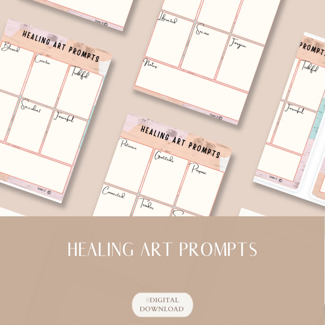 Healing Art Prompts Art Prompts Mindful Art Prompts Art Prompts for ...