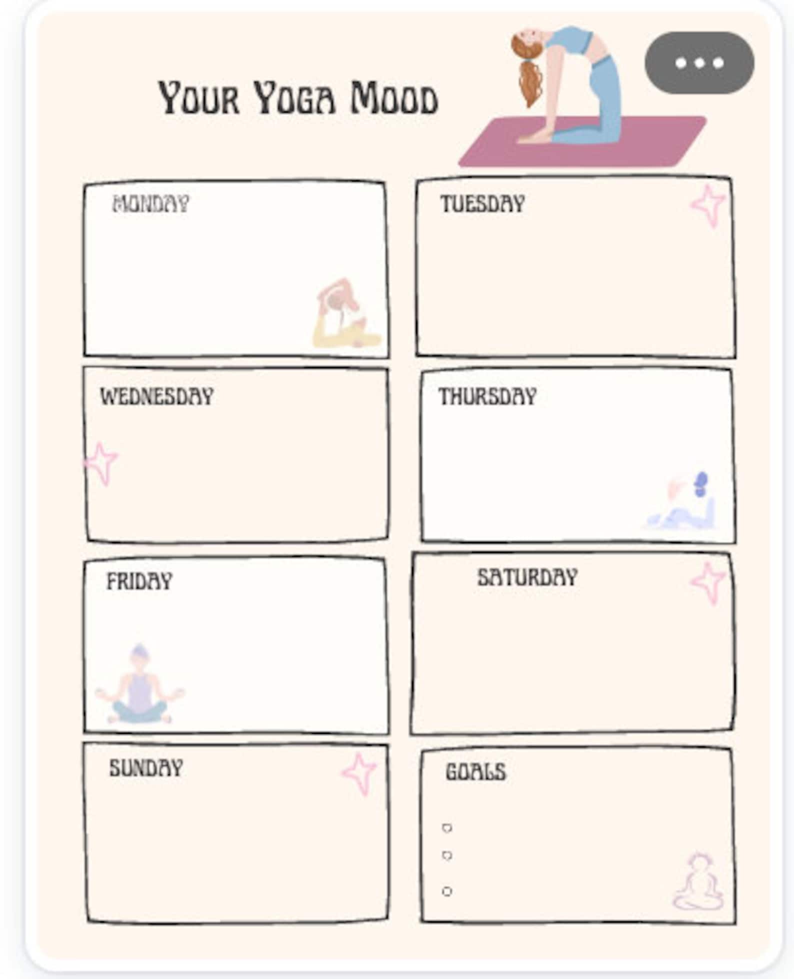 Yoga Mood Tracker Mindful Mood Tracker Mantra Moods Yoga Journal Body Mood Tracker Yoga Mood ...