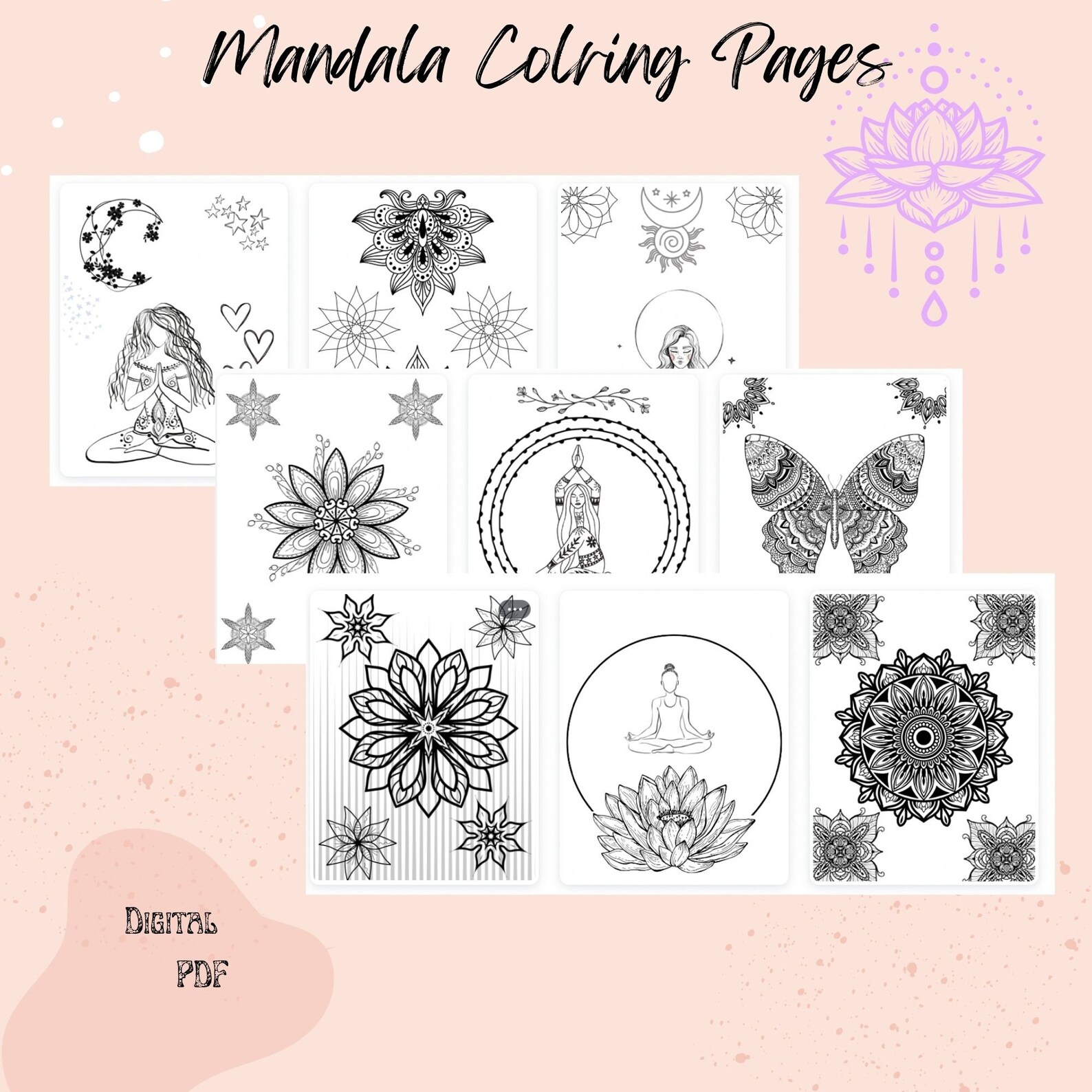 Yoga Coloring Pages * Yoga Asana Coloring Book * Asana Coloring Pages ...