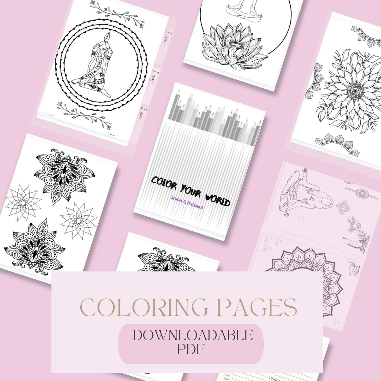 Yoga Coloring Pages * Yoga Asana Coloring Book * Asana Coloring Pages ...