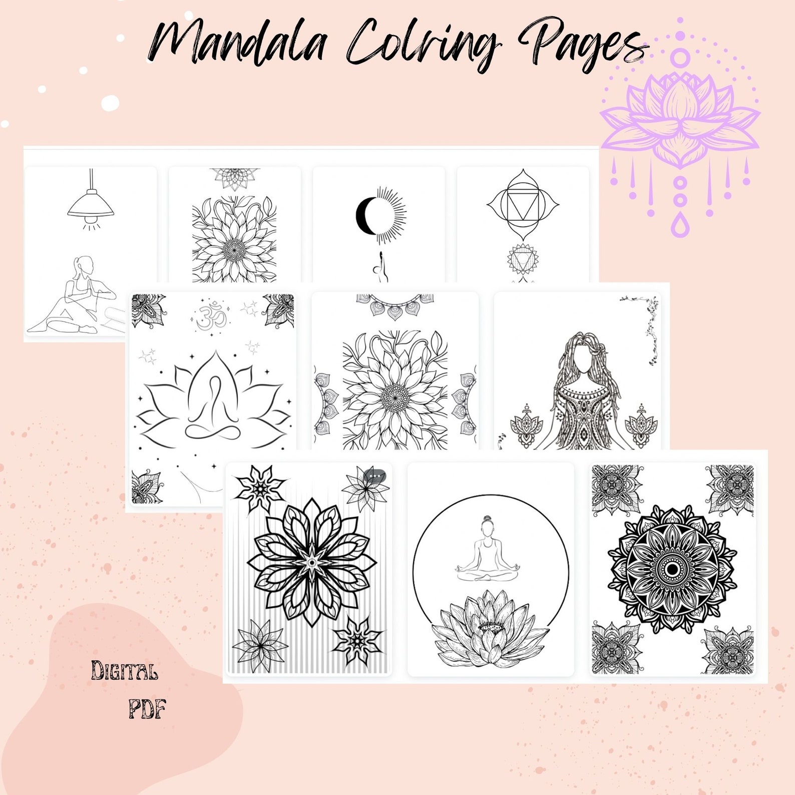 Yoga Coloring Pages * Yoga Asana Coloring Book * Asana Coloring Pages ...