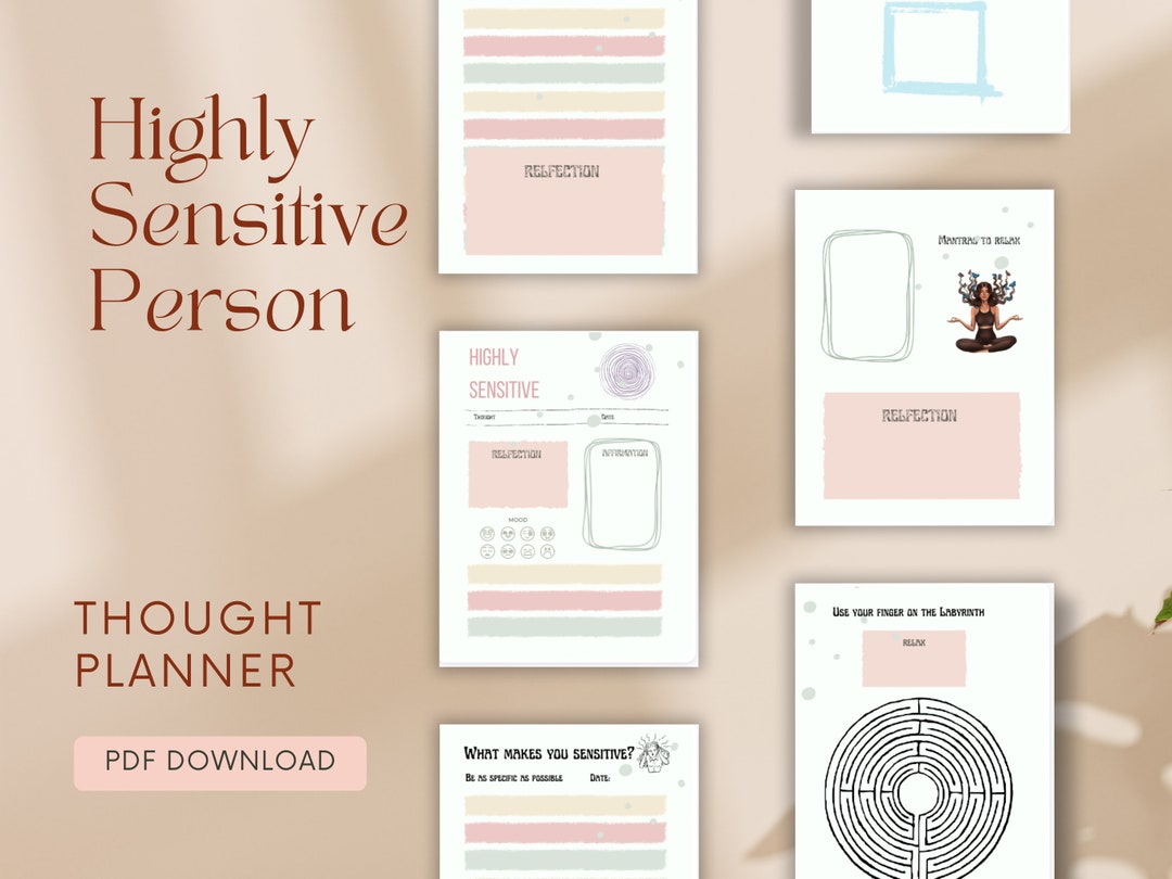 Highly Sensitive People Worksheets Highly Sensitive People Planner HSP ...