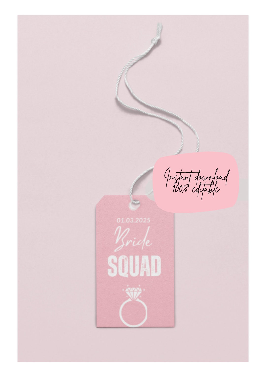 Editable Tags Instant Download, Custom Tag, Business Tag, Wedding Tag ...