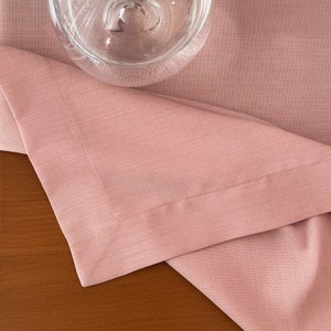 Linen Table Cloth in Dusty Rose Color, Available in Different Colors ...