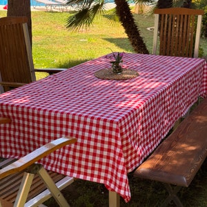 Custom Size Pink Plaid Table Cloth,different Size and Color Options ...