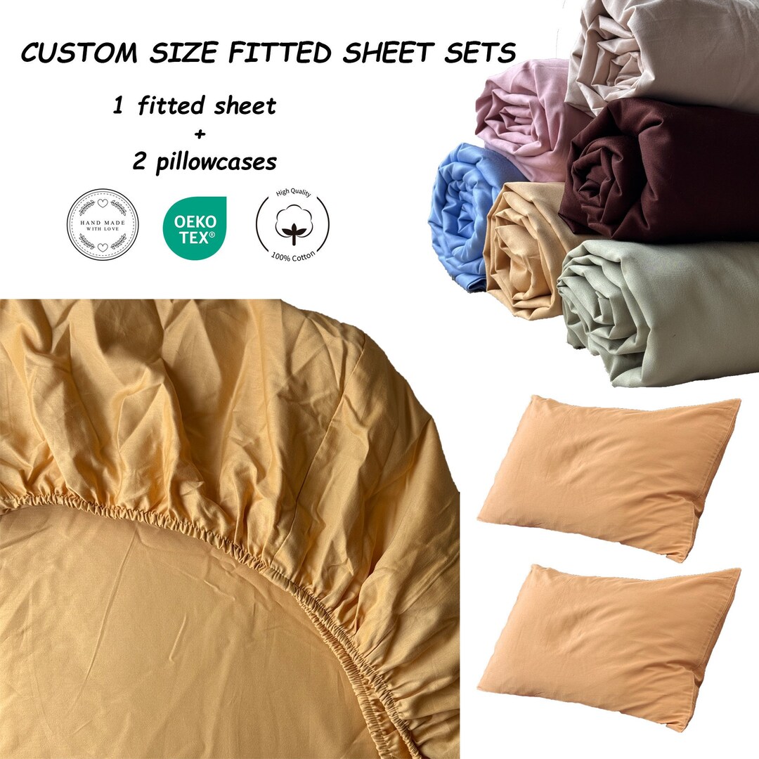 Custom Size Fitted Sheet Set Perfect for Hotels,yachts Use,colorful ...