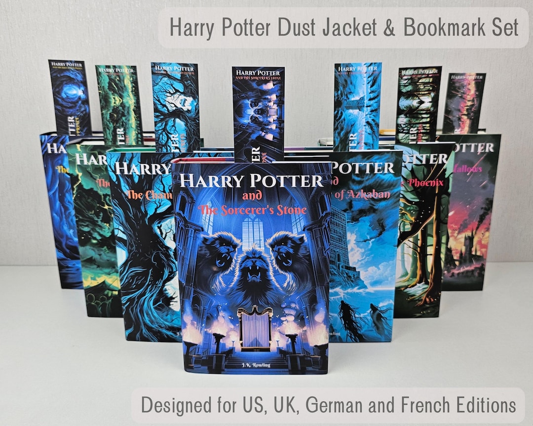 Complete HP Dust Jacket & Bookmark Set, Digital Download, Printable ...