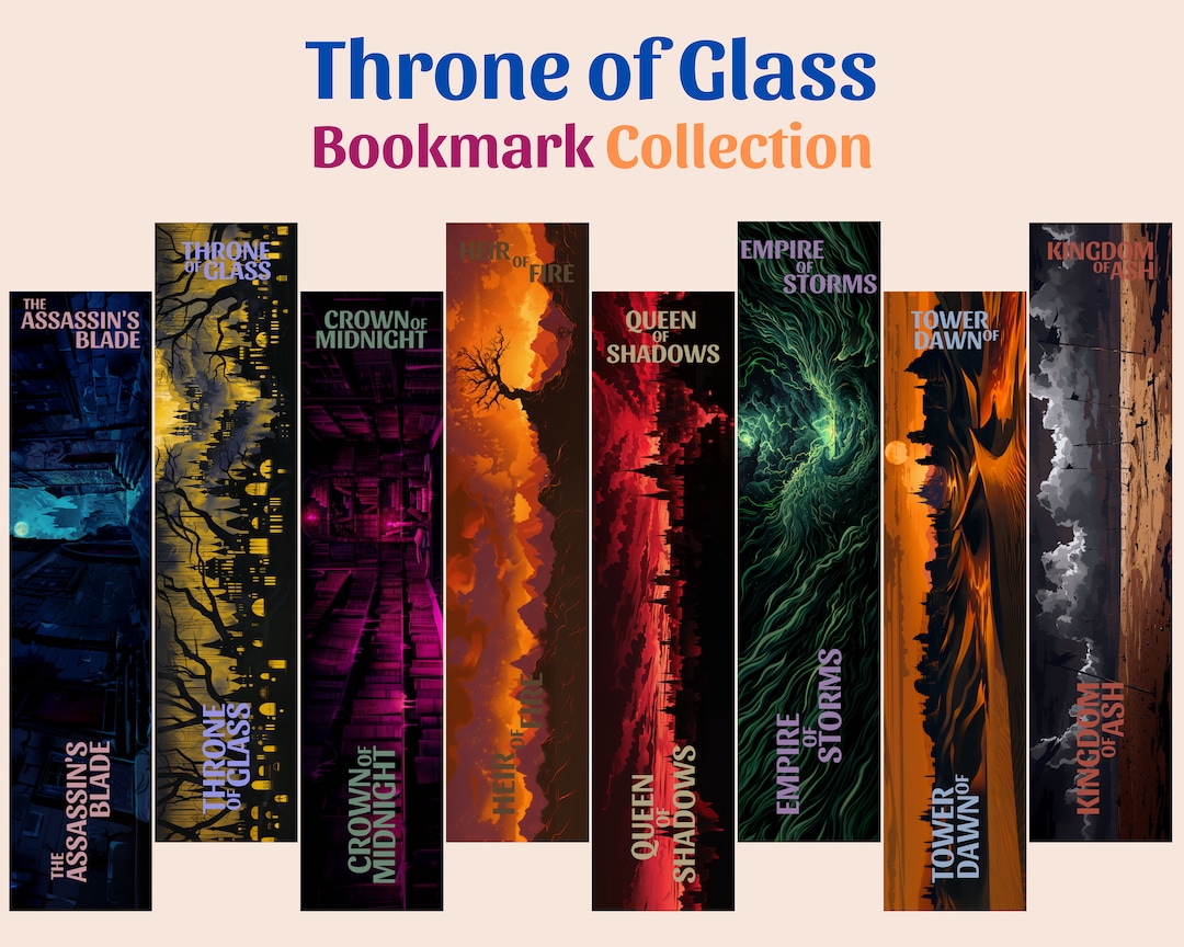 Throne of Glass Bookmark Collection Digital Download, Printable ...