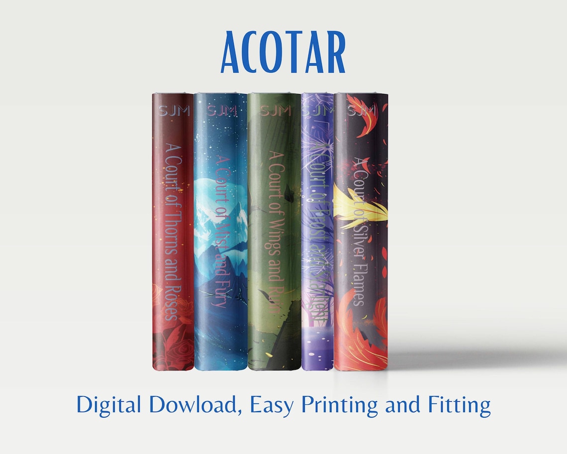 Hardcover ACOTAR Dust Jacket Set, Digital Download, Printable, Fantasy ...