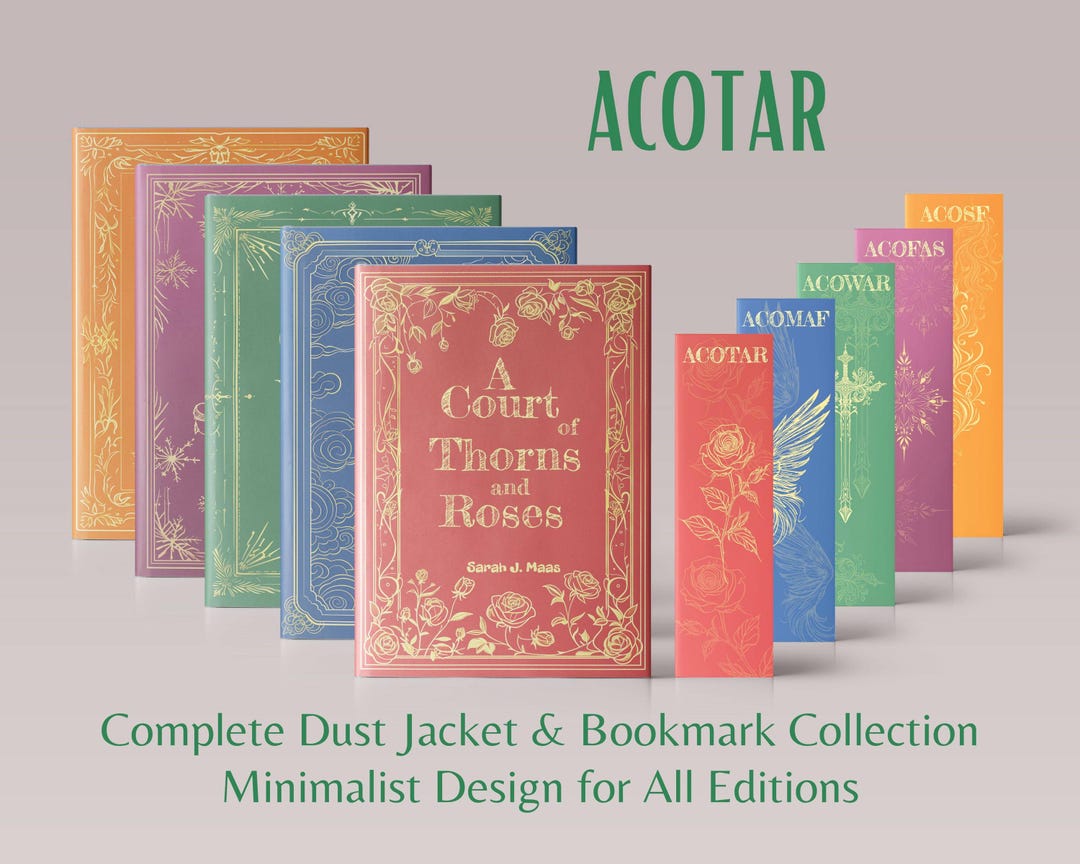 ACOTAR Bundle Dust Jacket and Bookmark Set, Digital Download ...