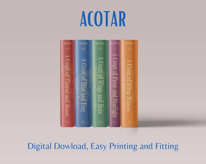 Hardcover ACOTAR Dust Jacket Set - Digital Download, Printable ...