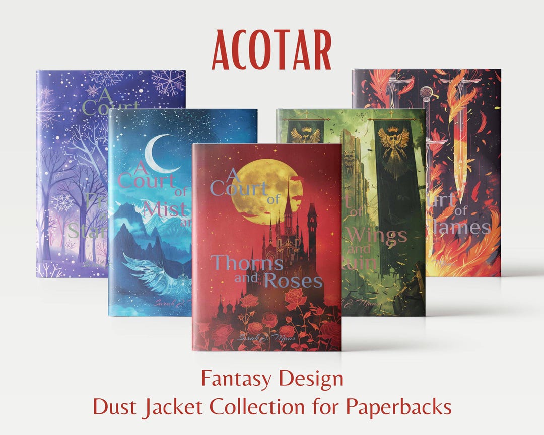 Paperback ACOTAR Dust Jacket Set - Digital Download, Printable, Fantasy ...