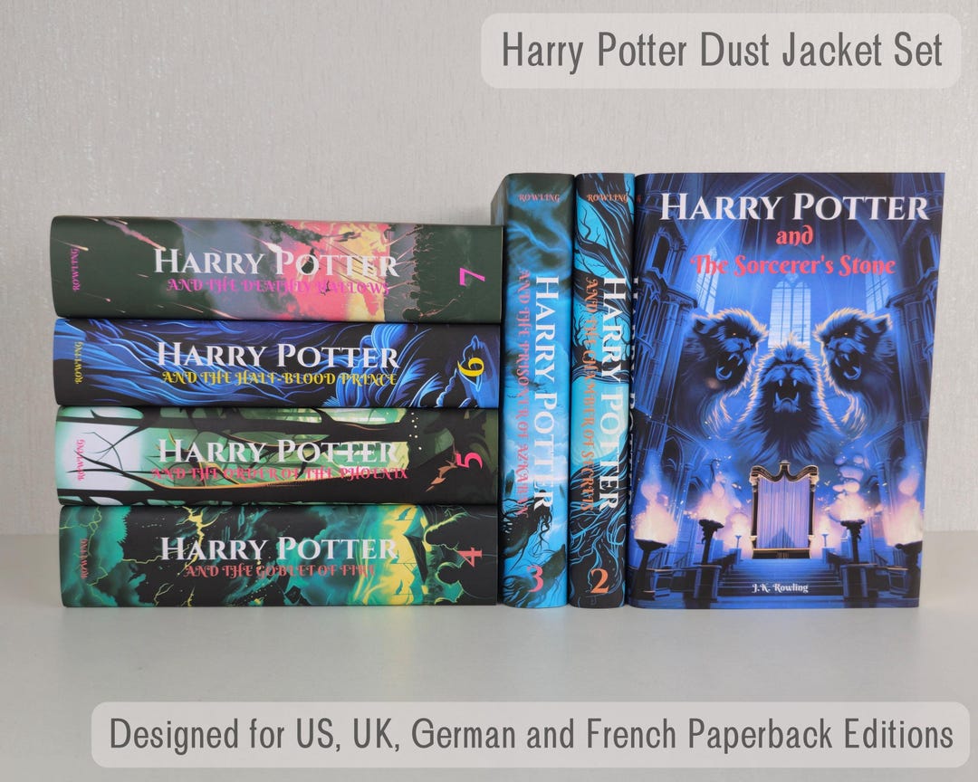 Paperback HP Printable Dust Jacket Set - Digital Download, Magical Book ...