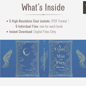 Hardcover ACOTAR Dust Jacket Set - Digital Download, Printable ...